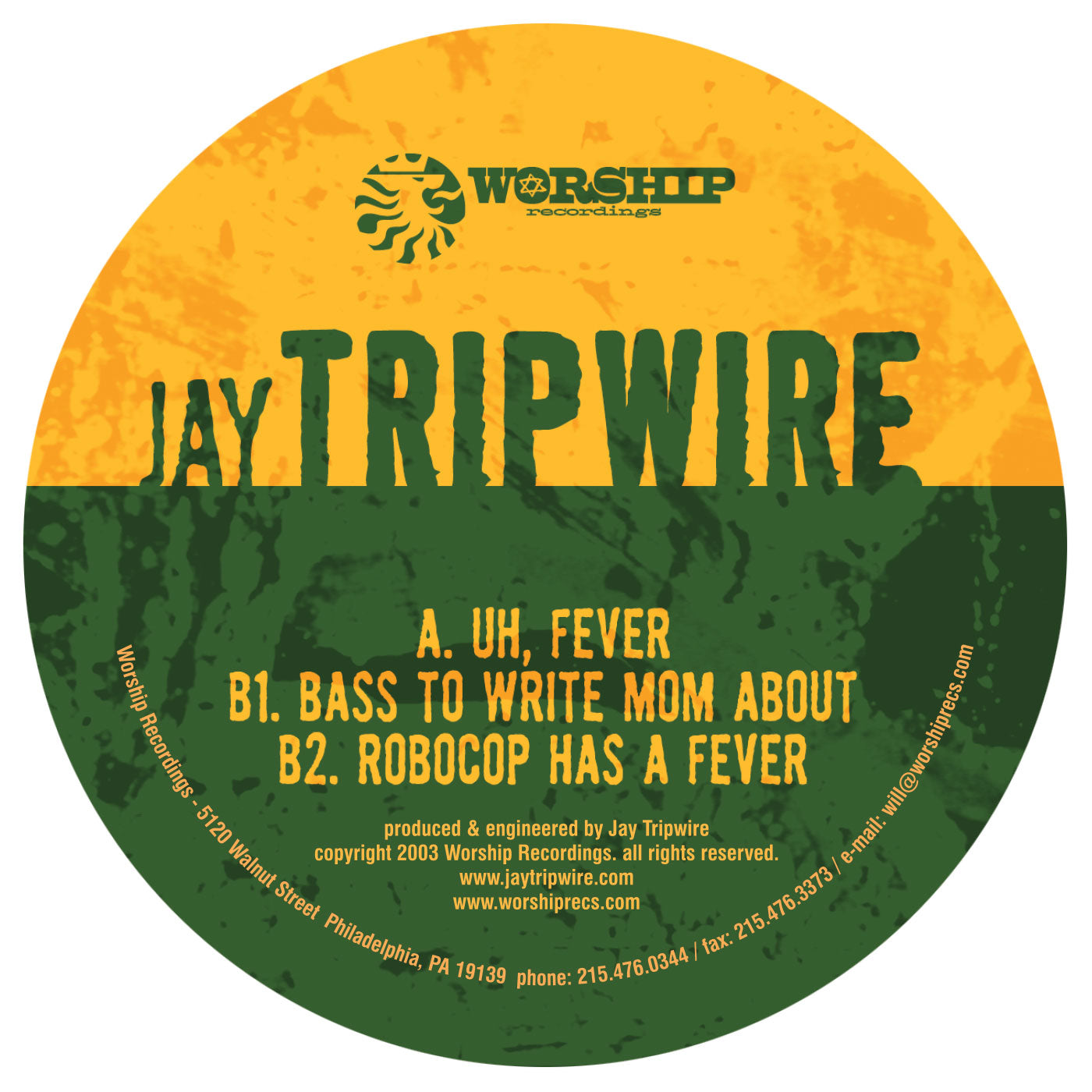 Jay Tripwire - Fever EP – Worship Recordings